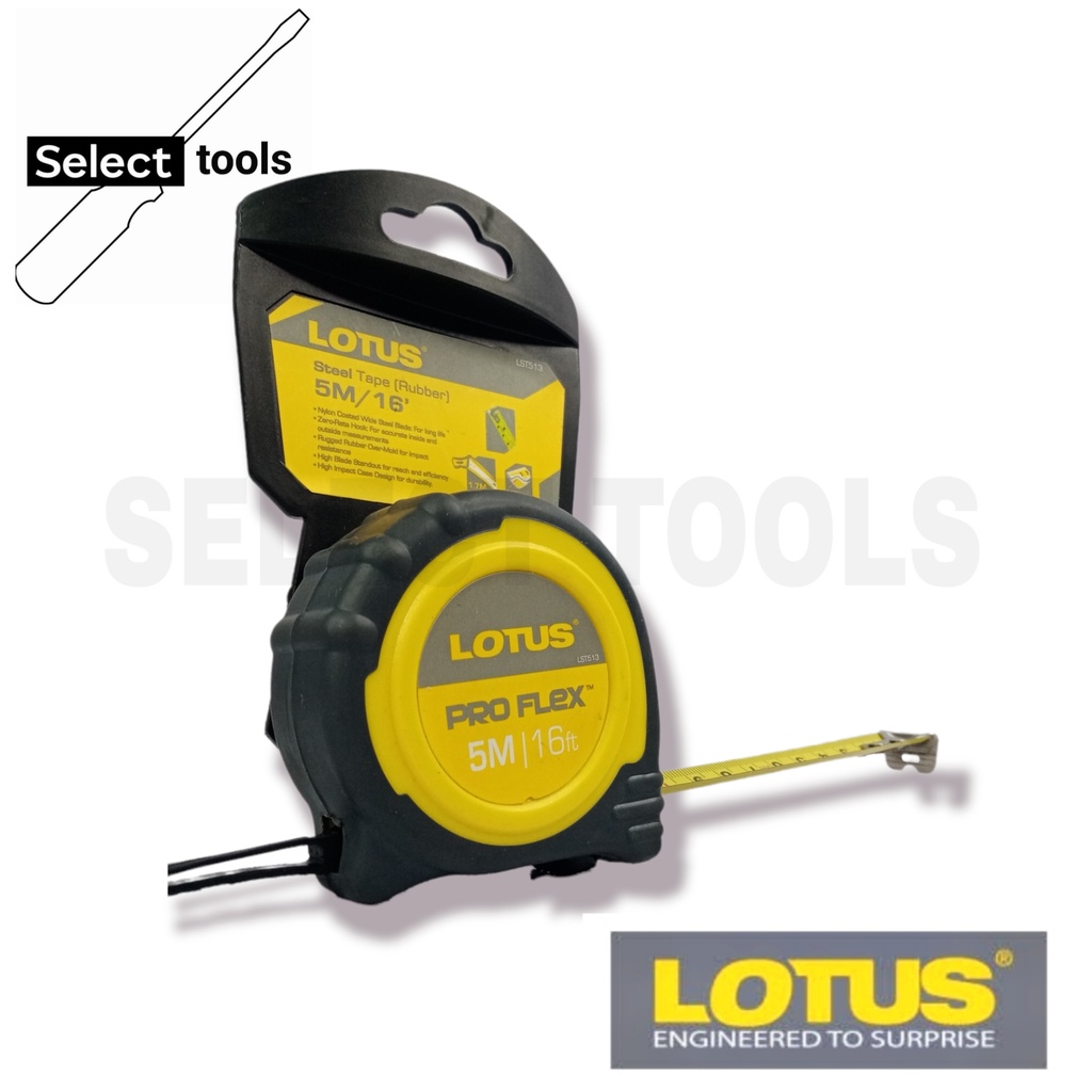 Lotus Imperial Steel Tape measure (PRO FLEX 5M/16FT) | Shopee Philippines