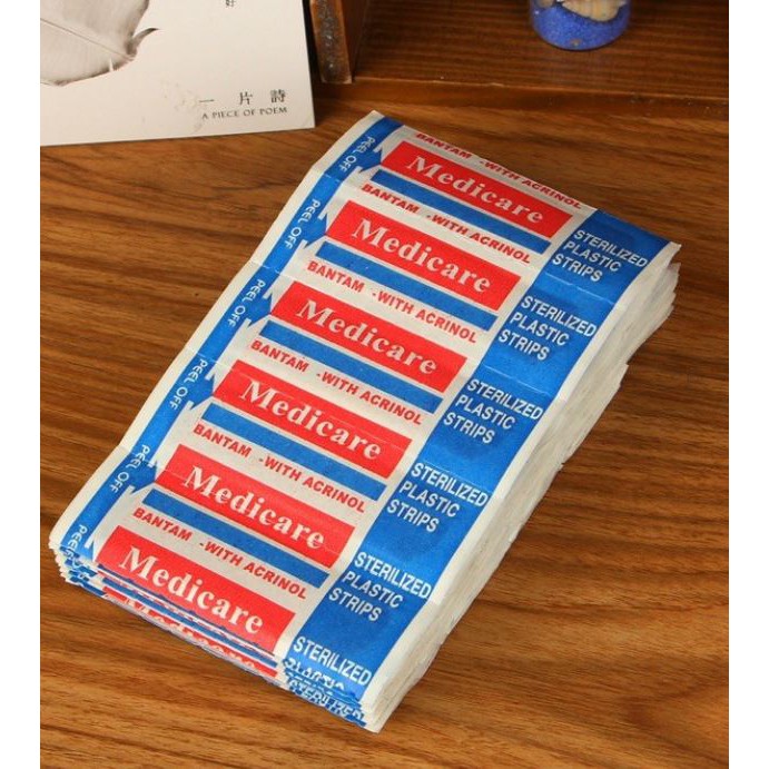 BAND AID 80-100pcs/1 BOX Medical Plaster Strips Adhesive Antiseptic ...