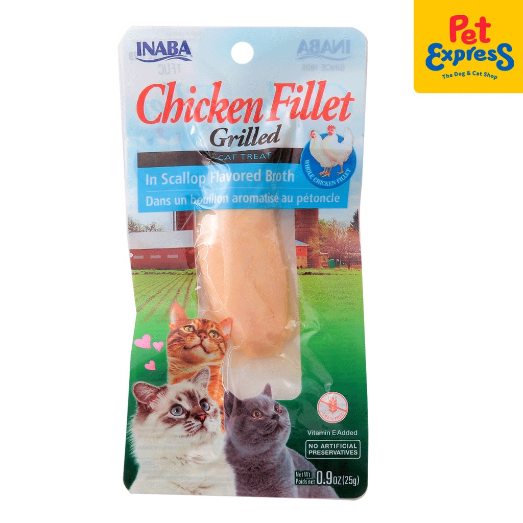 Inaba Grilled Chicken Fillet in Scallop Broth Cat Treats 25g (USA-554A ...