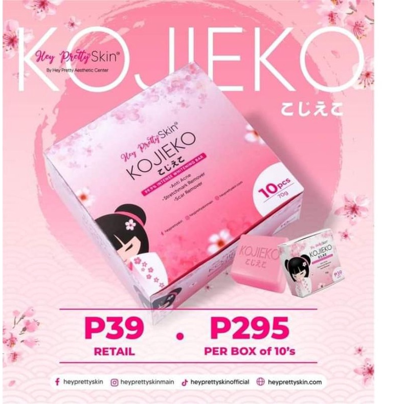 Hey Pretty Skin Kojieko Intense Whitening 10 Bars | Shopee Philippines