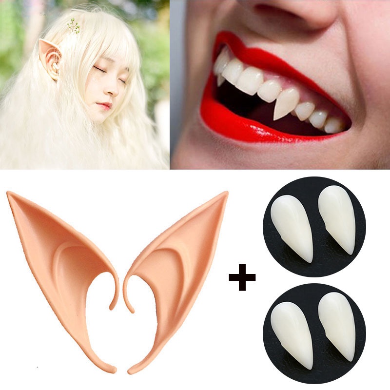 1 Pair Cosplay Costume Elf Ears Mysterious Creative Emulsion Latex ...
