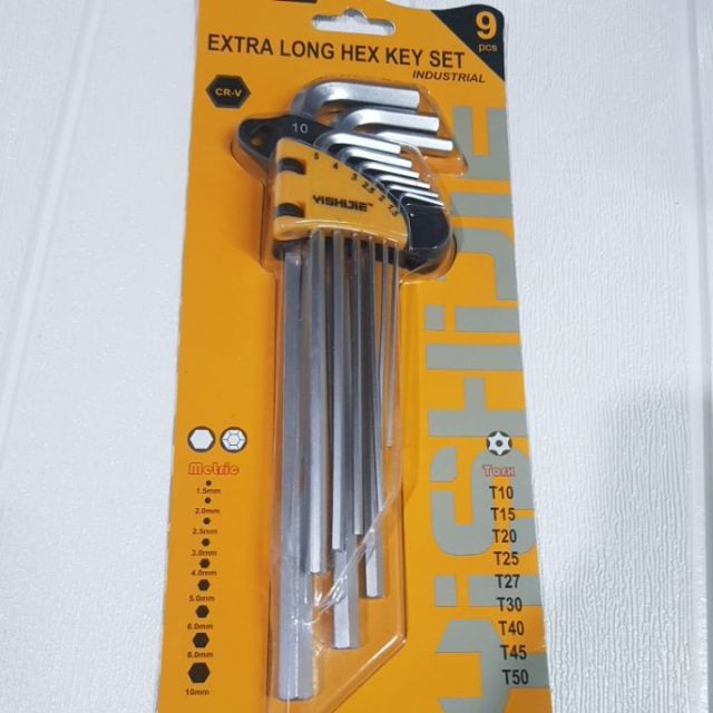 Extra long Hex key set 9 pcs. | Shopee Philippines