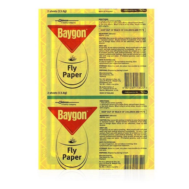 Baygon Fly Paper 2 Sheets | Shopee Philippines