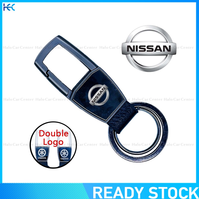【Double Side Print】Creative Alloy Meta keychain with logo for Nissan ...