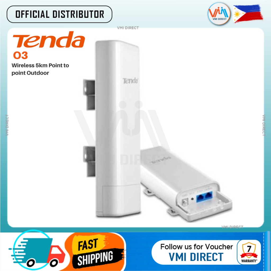 Tenda O3 Wireless 5km Point to point Outdoor CPE VMI DIRECT | Shopee ...