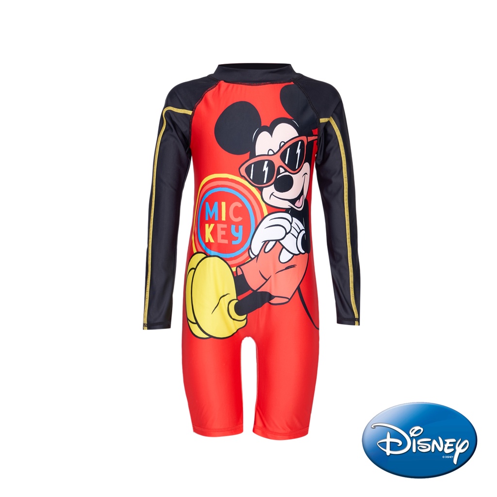Disney Mickey Mouse Red Bodysuit with Back Zipper Boys Kids Swimwear ...