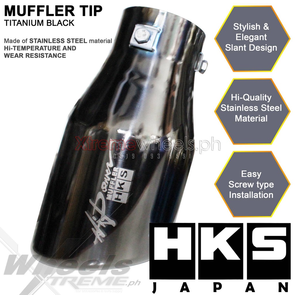 UNIVERSAL HKS TITANIUM MUFFLER TIP SUV PICK UP AUV | Shopee Philippines