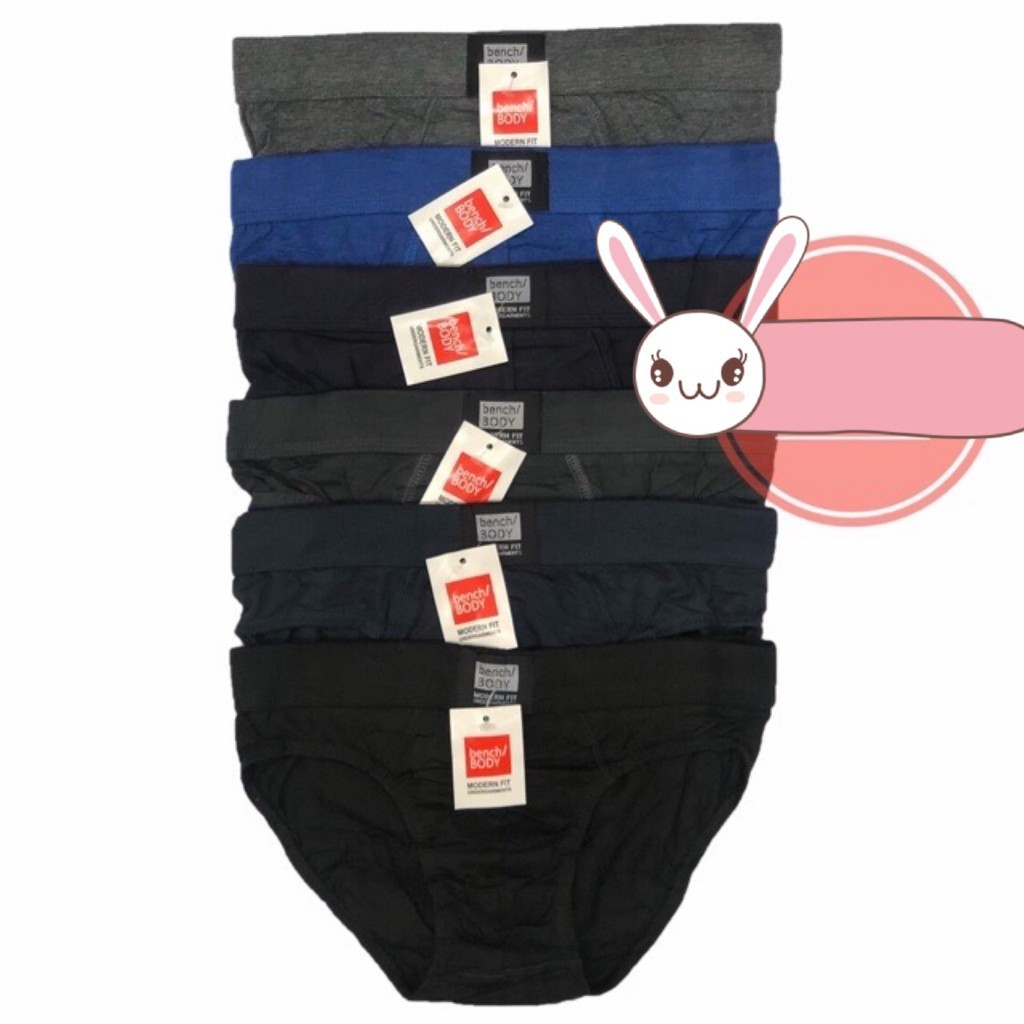 6Pcs/12Pcs Bench body Brief Men's Underwear 100% Cotton | Shopee ...
