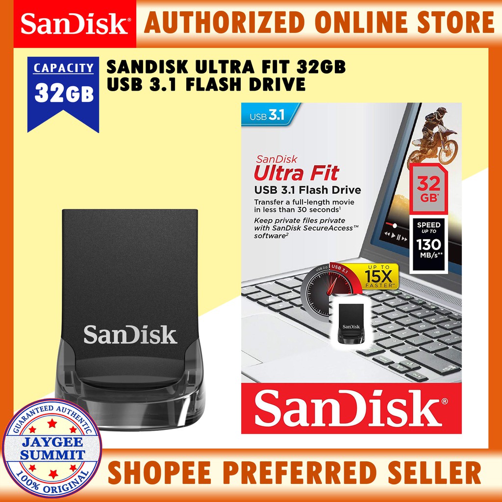 SanDisk Ultra Fit 32GB USB 3.1 Flash Drive | Shopee Philippines