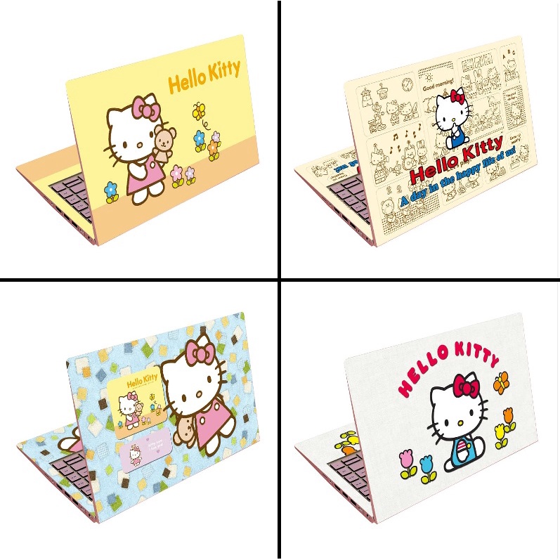 2PCS Set Hello Kitty Themed Laptop Sticker Notebook Protector Cover ...