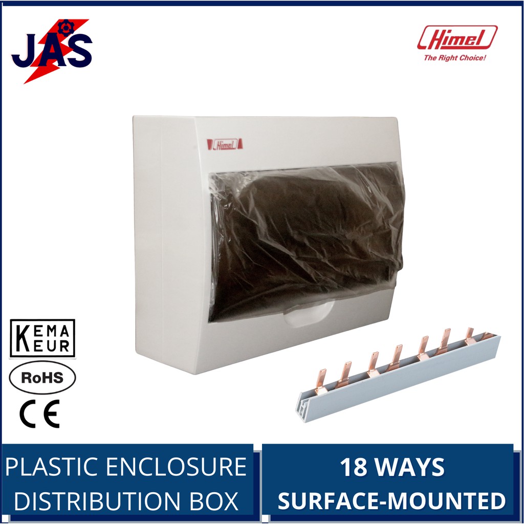 18 WAYS HIMEL PLASTIC ENCLOSURE DISTRIBUTION BOX WITH COMBINATION ...