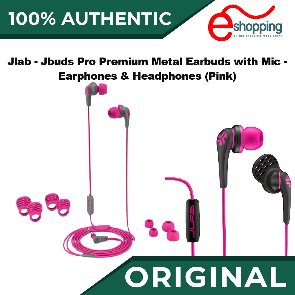 Jlab - Jbuds Pro Premium Metal Earbuds with Mic - Earphones ...