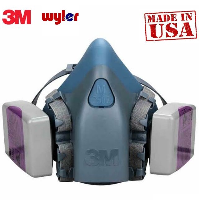 3m 7501 3m 7502 3m 7503 Made in Usa Silicone 3m Respirator with 3M 7093 ...