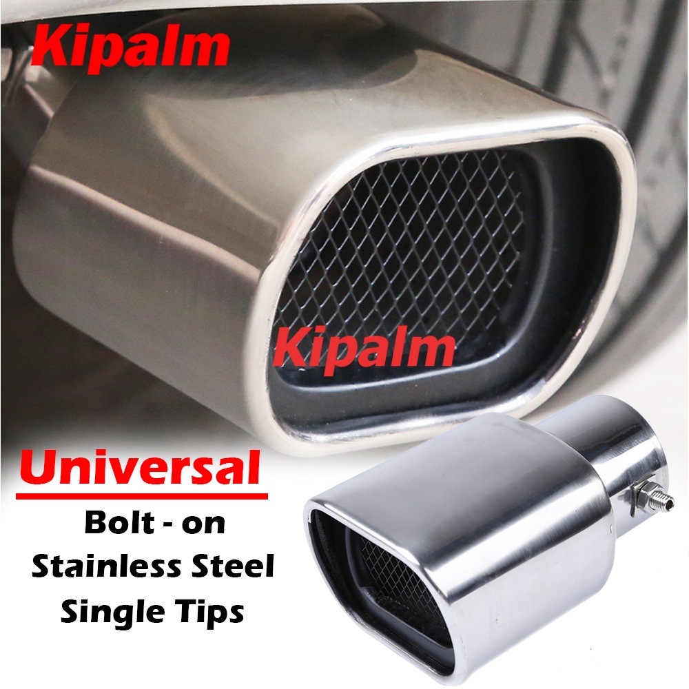 Universal Auto Exhaust Pipe Polished Series Stainless Steel Rectangular ...