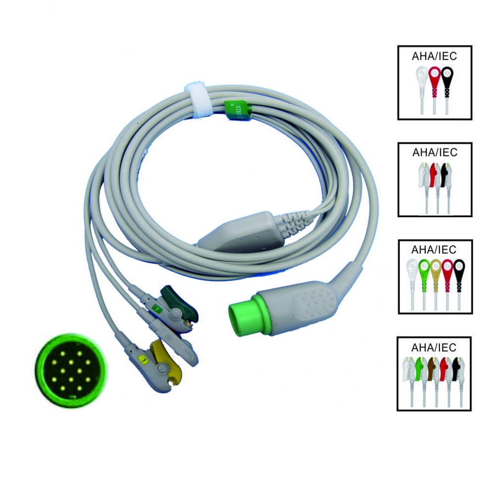 Compatible with Medtronic 12 Pin Patient Monitor, ECG Cable EKG ...