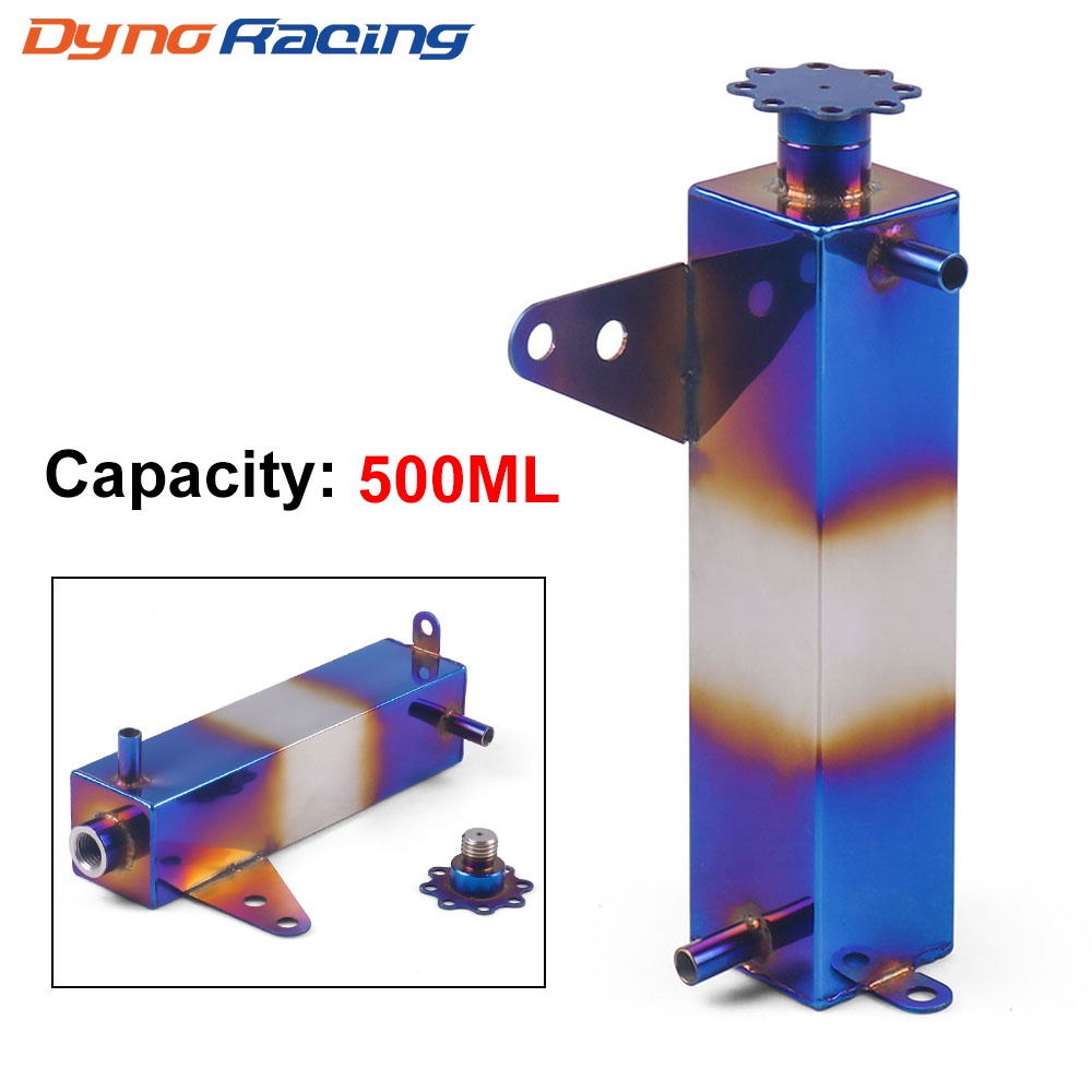 Universal Car Radiator Coolant Cooling Water Tank Burnt Blue Aluminum ...