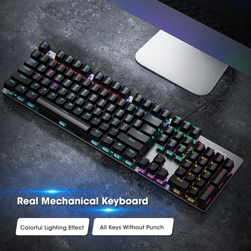 【Philippines Ready Stock】AOC GK410 Wired Mechanical Keyboard 104 keys ...