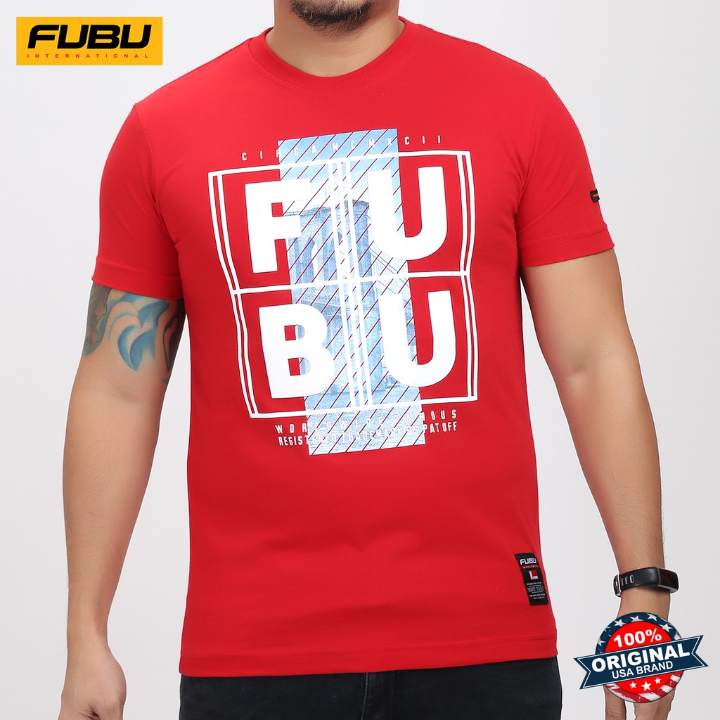 FUBU Round Neck Muscle Fit FBT01B-2588 (Red) | Shopee Philippines