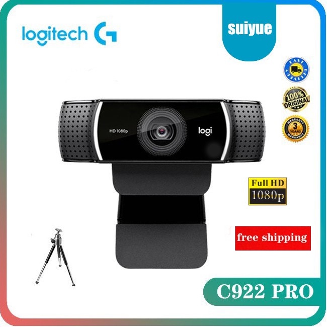 Logitech C922 PRO webcam, full HD 1080P camera, 30fps auto focus camera ...