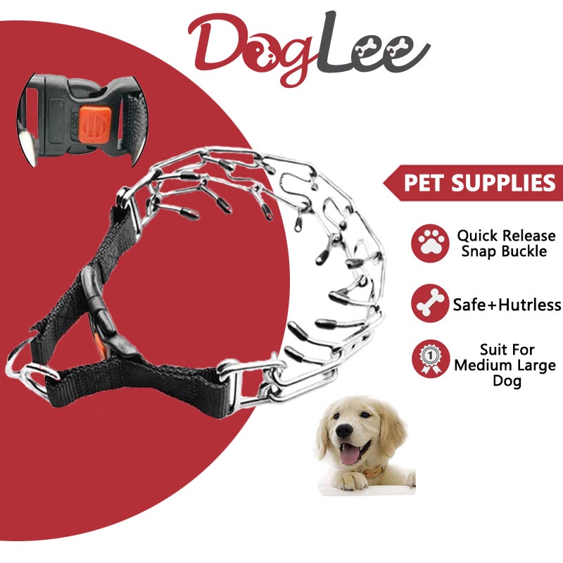 Dog Prong Collar, Dog Choker Chain Training with Quick Release Snap ...