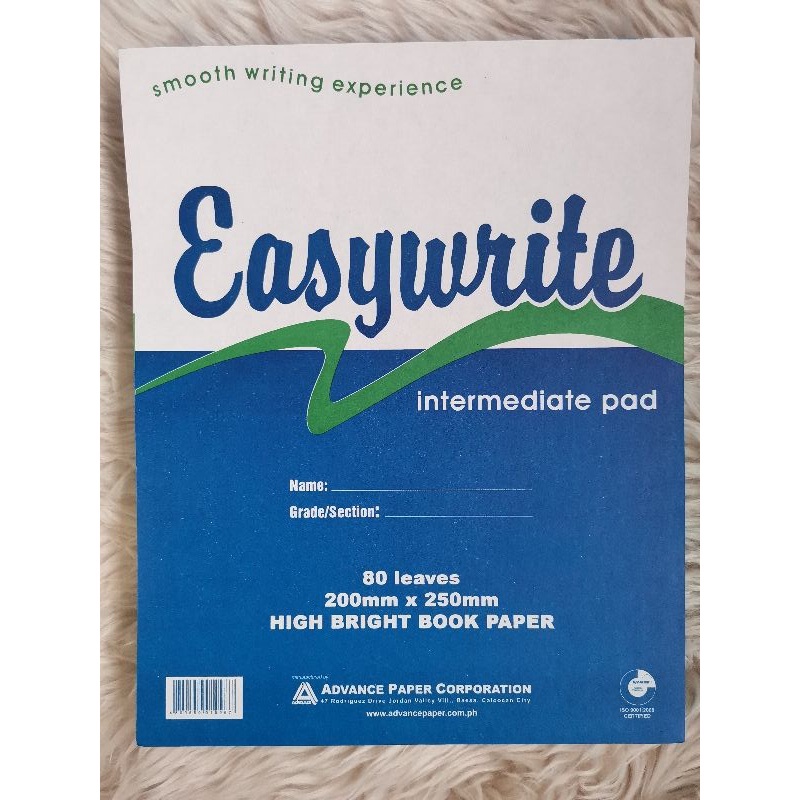 Advance Easywrite Intermediate Pad 80 Leaves | Shopee Philippines
