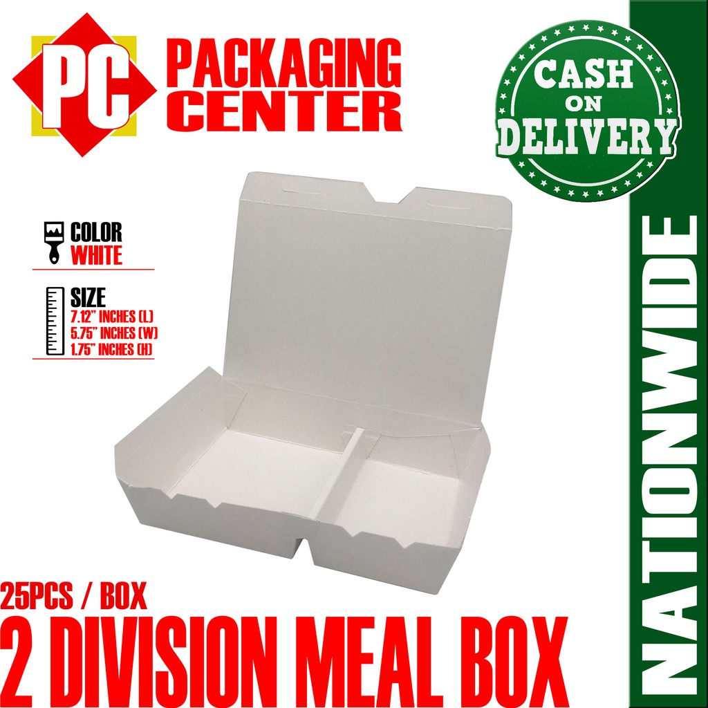 2 Division Laminated Meal Box by 25pcs COD Nationwide! | Shopee Philippines