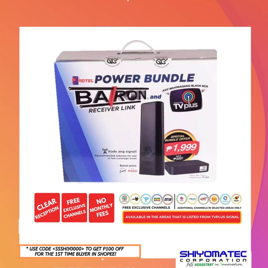 Baron BRL Digital Antenna + ABS-CBN TV Plus (POWER BUNDLE) ORIGINAL ...