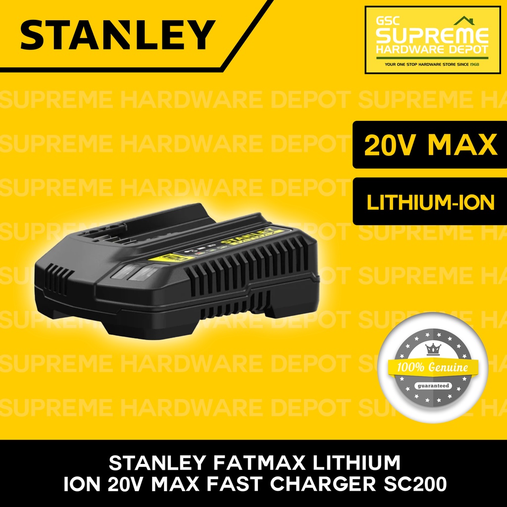 Stanley FATMAX SC200 Lithium-Ion 20V Max Fast Charger | Shopee Philippines