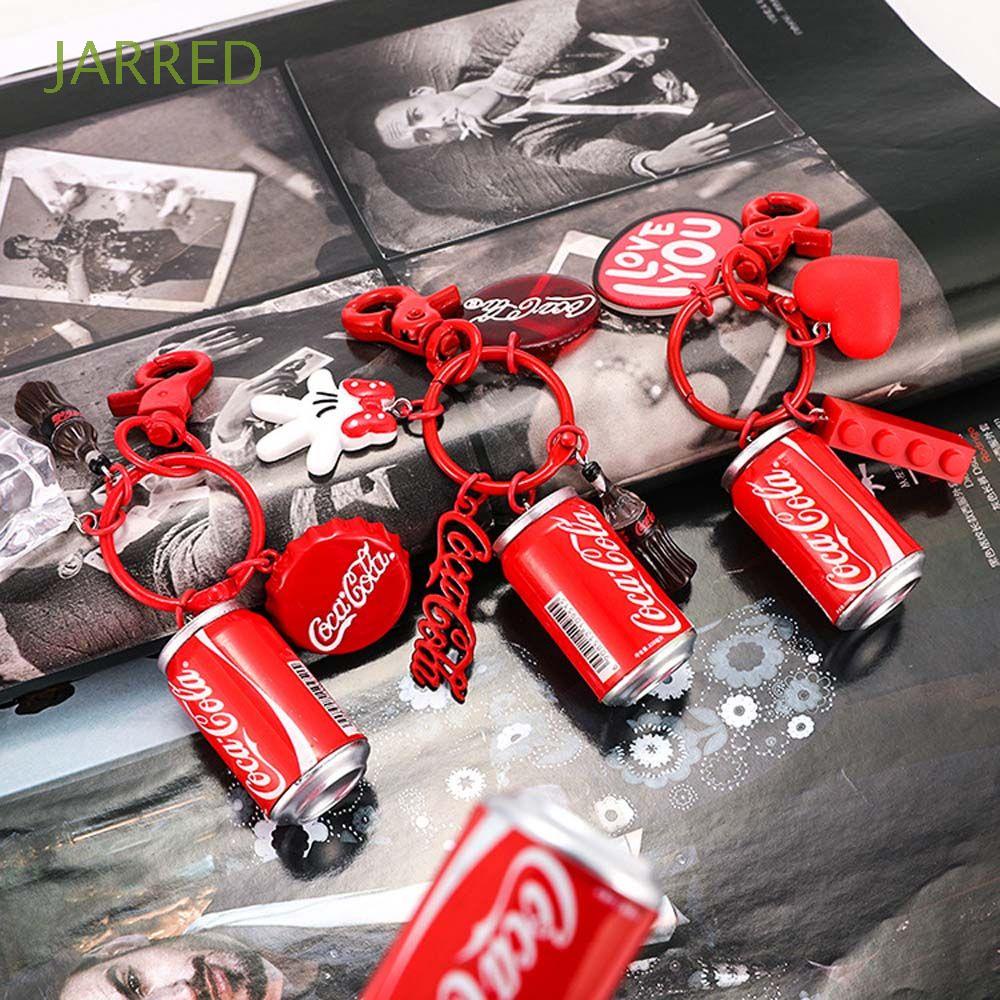 JARRED Cute Coke Cans Keychain Lovers Gift Car Key Ring Coke Bottle ...