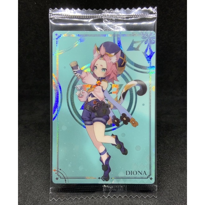 Genshin Impact Sealed Wafer Cards by Bandai - Diona N10 Holographic ...