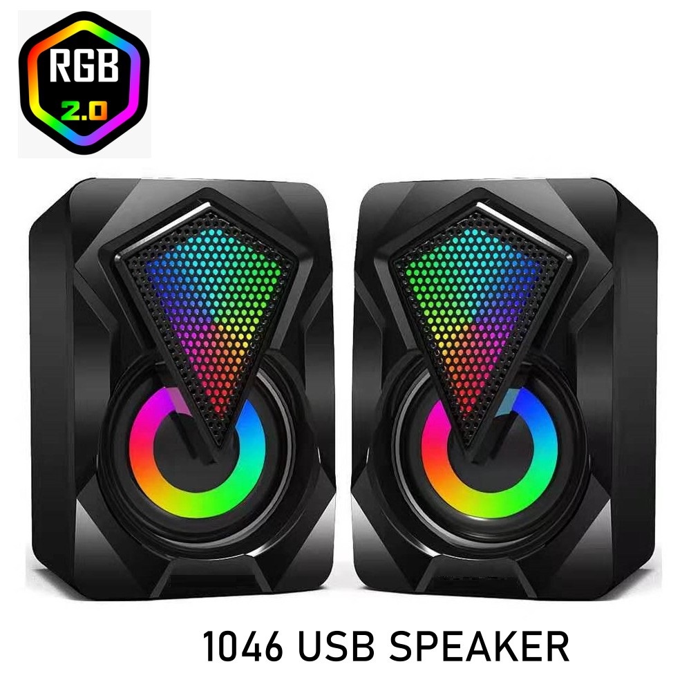MINI DIGITAL SPEAKER LEERFEI E-1046 RGB COLOR USB 2.0 MULTIMEDIA SPEAKER | Shopee Philippines