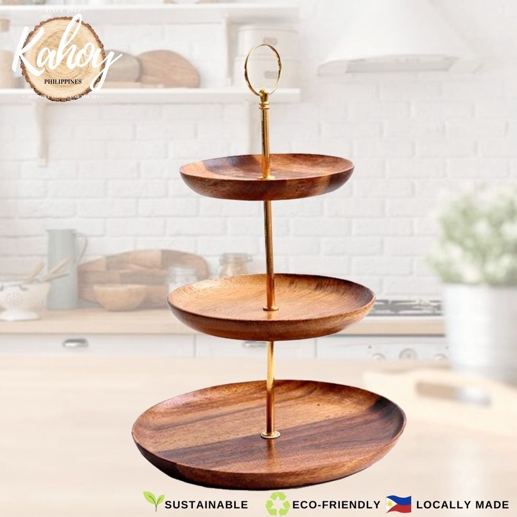 Kahoy 3 Tier Stand Dessert Stand Wooden Cupcake Stand 3 Tier 2tier