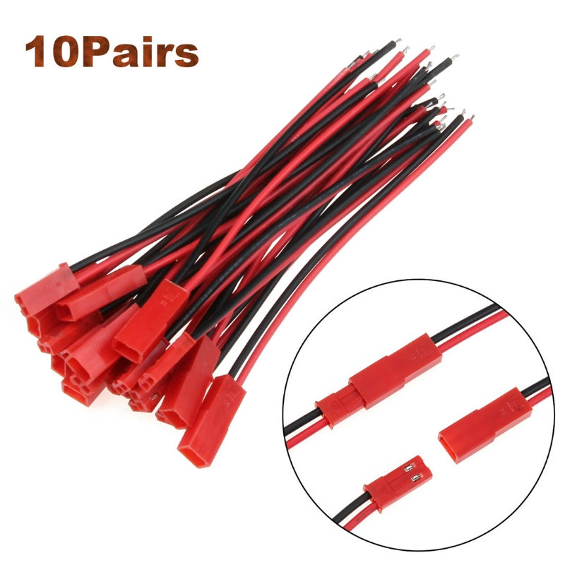 10Pairs JST Plug 2 Pin Connector Male/Female 100mm | Shopee Philippines
