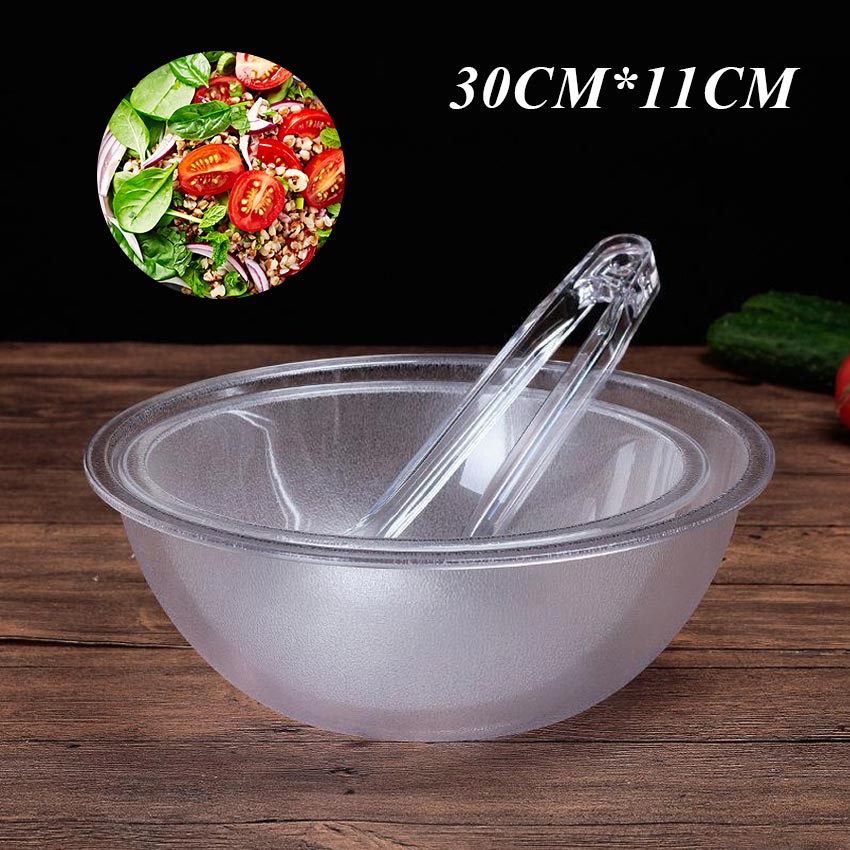 Round Mixing Serving Bowls Salad Fruit Anti Breakage Polycarbonate ...