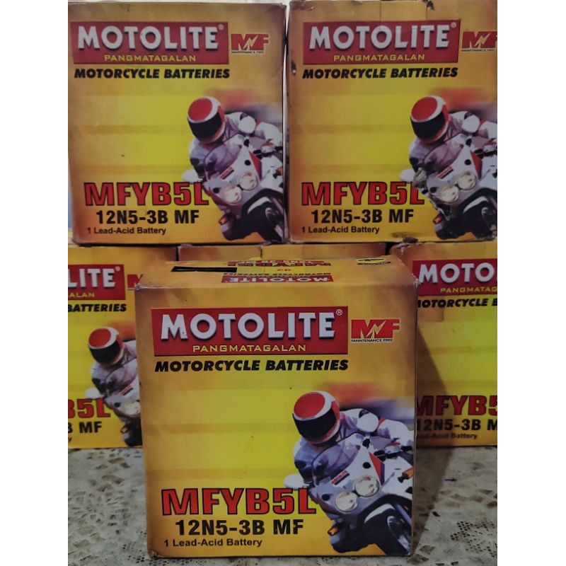 MFYB5L/12N5-3B Motolite Motorcycle Battery | Shopee Philippines