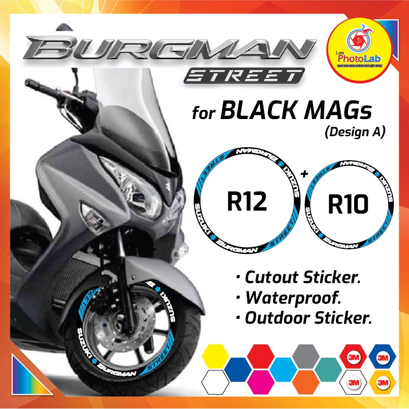 Suzuki Burgman MAGs Sticker Front & Back (set A) | Shopee Philippines