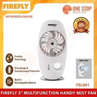 Firefly Original Rechargeable 7" Mini Table Fan w/ Night Light w/ Built ...