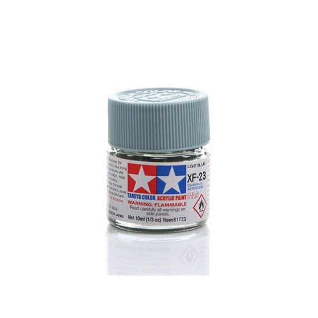 Tamiya: XF-23 Light Blue Hobby Flat Paint 10ml | Shopee Philippines