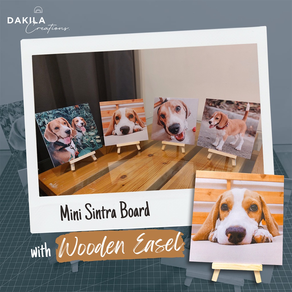 PERSONALIZED MINI SINTRA BOARD with EASEL STAND - 3mm- TABLE DECORATION ...