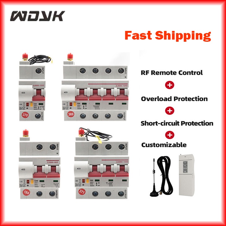 WDYK ZJSB 1P-4P 800m RF Circuit Breaker Remote Control For Agrictural ...