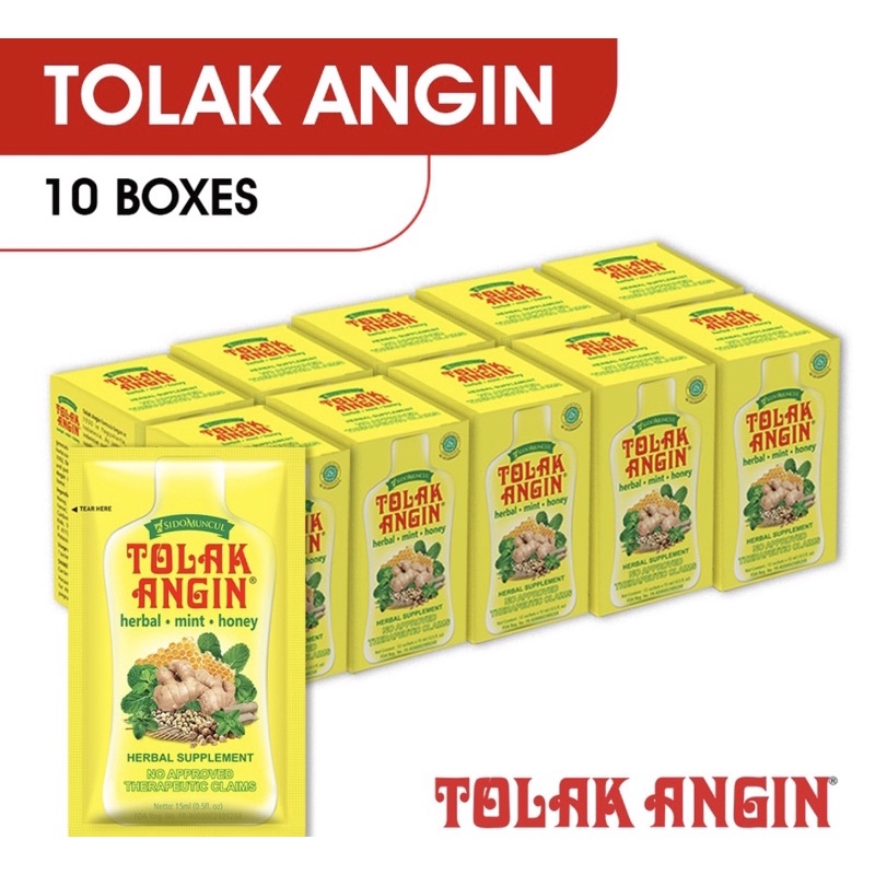 Tolak Angin herbal supplements (10 boxes / 120 sachets) | Shopee ...