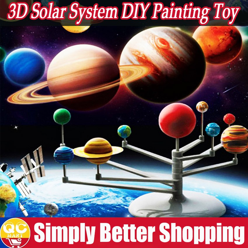 Assemble Eight Planetary Models Children Kid Student Toy Solar System ...