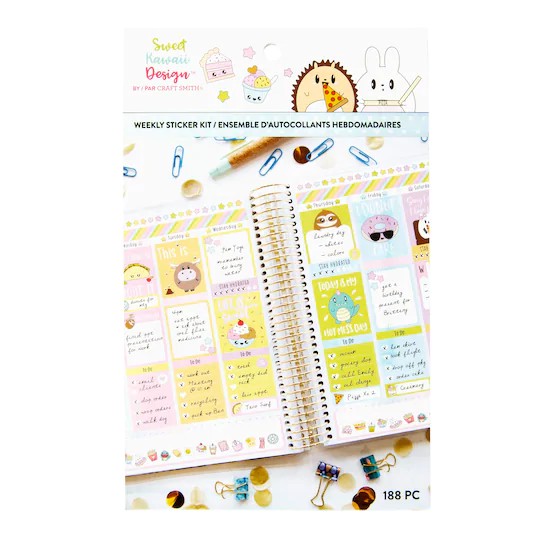 Sweet Kawaii Design Weekly Sticker Book Food Sticker Kit Craft Smith ...