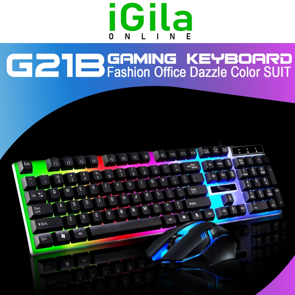 G21 G21b Rgb Gaming Keyboard Wired Usb Luminous Gaming Keyboard Mouse