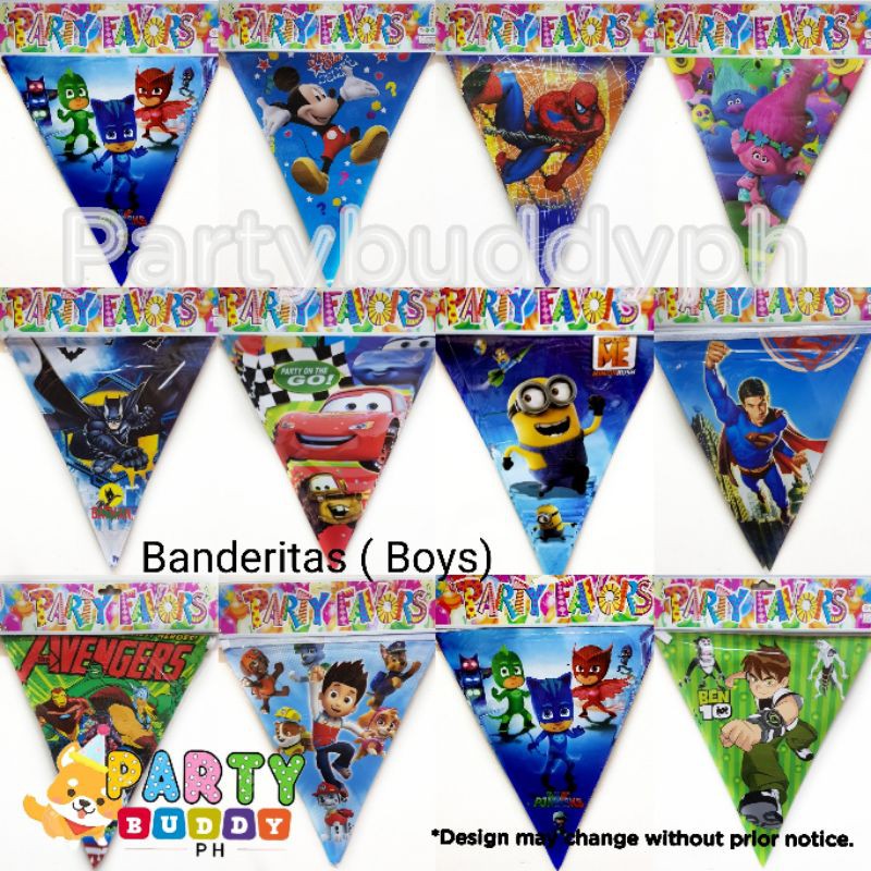 Banderitas / Banner (3M)- BOY Character | Shopee Philippines