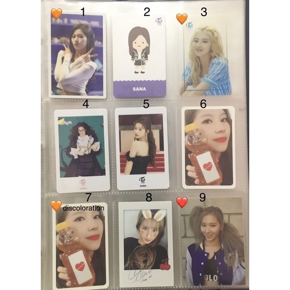 TWICE Sana Official Photocards 1 | Shopee Philippines