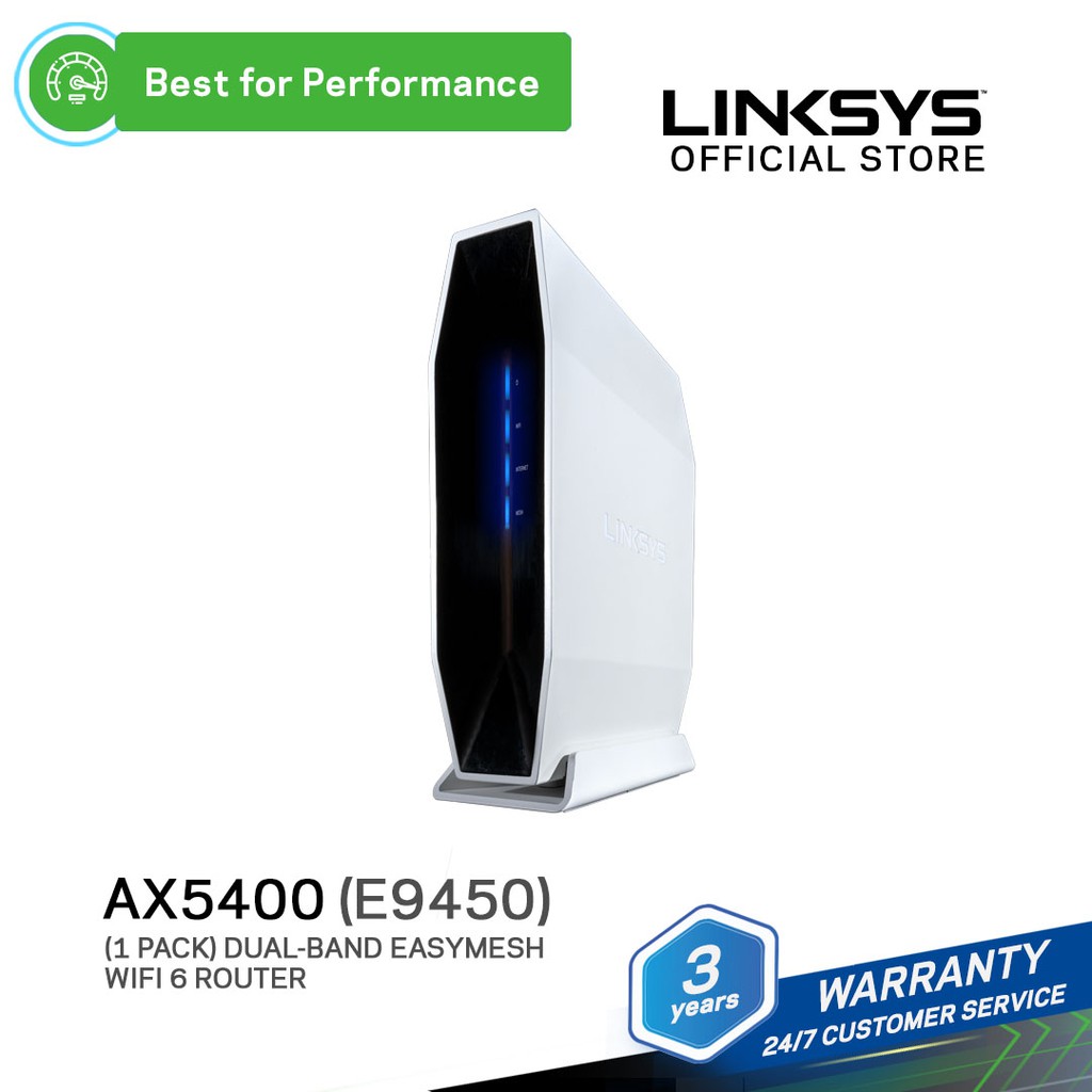 LINKSYS AX5400 (1 PACK) DUAL-BAND EASYMESH WIFI 6 ROUTER (E9450 ...
