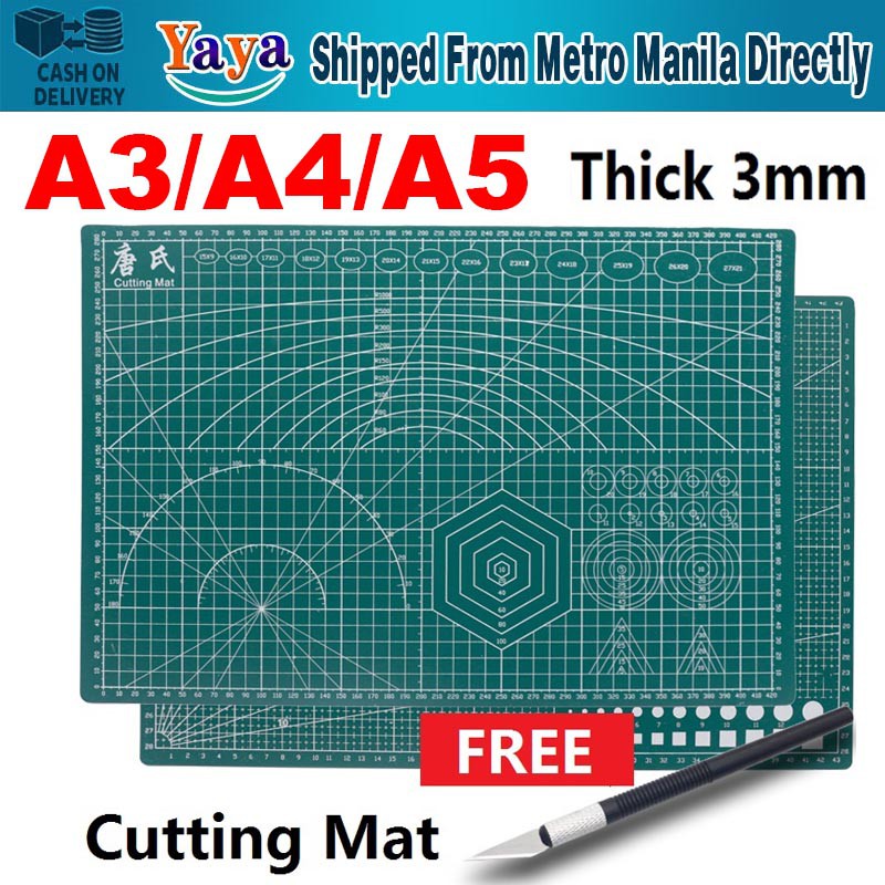 【Free Carving Knife】 A3/A4PVC Cutting Mat High Quality Cutting Pad ...