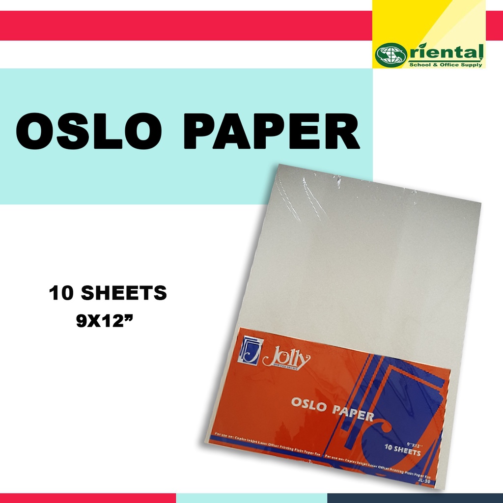 Repack 10's Jolly Oslo Paper by 10 & 20 sheets White Colored Thick ...