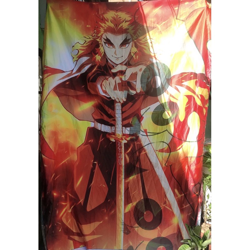 Anime Kimetsu no Yaiba / Demon Slayer Rengoku Kyojuro Wall Decor Banner ...